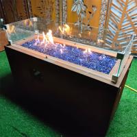 China Corten Steel Patio Propane Fire Table 500mm Camping Gas Fire Pit for sale