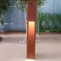 China 800mm Garden Lights Corten Steel Bollard Lights Rust Colour Corten Lighting Bollards for sale