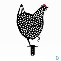 China Black 25cm SGS Metal Chicken Yard Art SGS Metal Rooster Yard Decor for sale