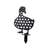 China Powder Coated 2mm Garden Metal Ornaments 15cm Metal Chicken Lawn Ornaments for sale