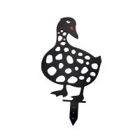 China Powder Coated 2mm Garden Metal Ornaments 15cm Metal Chicken Lawn Ornaments for sale