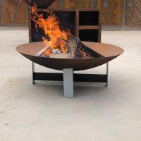 China 100cm 150cm Corten Steel Extra Large Fire Pit And Water Bowl for sale