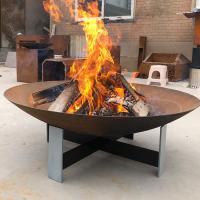 China 100cm 150cm Corten Steel Extra Large Fire Pit And Water Bowl for sale