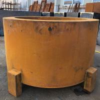 China Corten Steel Wood Burning Fire Pit 90cm  Backyard Fire Pit Table for sale