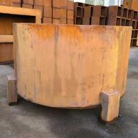 China Corten Steel Wood Burning Fire Pit 90cm  Backyard Fire Pit Table for sale