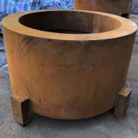 China ISO9001 Corten Steel Round Fire Pit 600mm Portable Steel Fire Pits for sale