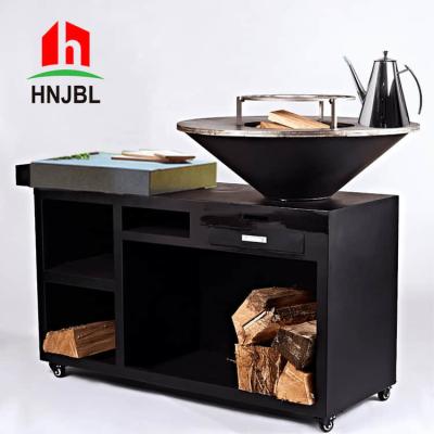 China 500mm Steel BBQ Grill 170KG Corten Steel Fire Pit BBQ For Camping for sale