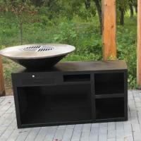 China Garden Corten Barbecue ISO9001 Portable Wood Burning Grill for sale