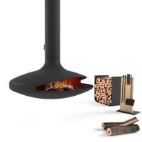 China ISO9001 Wood Burning Fire Pits 60m2 Hanging Wood Burner Indoor for sale