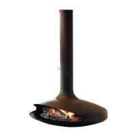 China ISO9001 Wood Burning Fire Pits 60m2 Hanging Wood Burner Indoor for sale