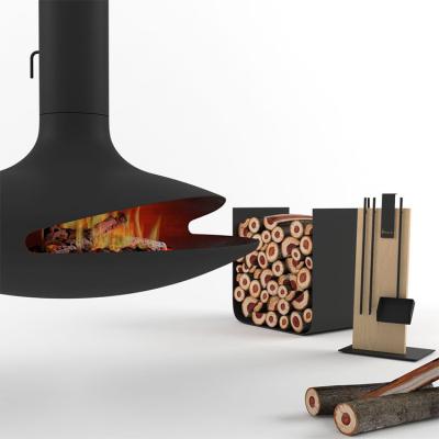 China ISO9001 Wood Burning Fire Pits 60m2 Hanging Wood Burner Indoor for sale