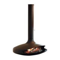 China Black 65m2 Ceiling Hanging Log Burners 600mm Suspended Wood Burning Stove for sale