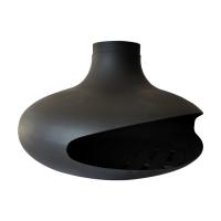 China Black 65m2 Ceiling Hanging Log Burners 600mm Suspended Wood Burning Stove for sale