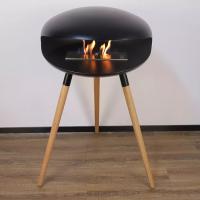 China 6h Freestanding Biofuel Fireplace Black 2.2ft Ethanol Fire Pits for sale