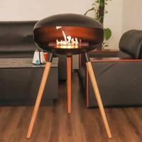 China 1.5L Free Standing Bio Ethanol Fireplace ISO9001 Cocoon Biofuel Fire for sale