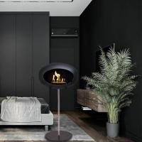 China Black Cocoon Bio Ethanol Portable 58.4lbs Hanging Bioethanol Fireplace for sale