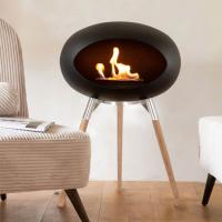 China no ash Freestanding Bioethanol Fireplace 70cm Cocoon Bioethanol for sale