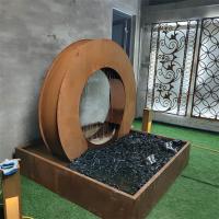 China Rusty Corten Steel Garden Water Features ISO9001 Water Rain Curtain for sale