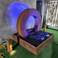 China Rusty Corten Steel Water Feature 2mm Decorative Water Fountains for sale