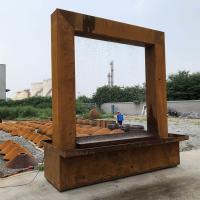 China 5.9ft Corten Steel Water Feature 70 inch Diy Rain Curtain for sale