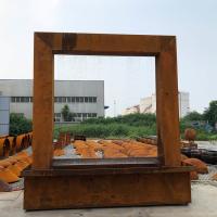 China Anti Corrosion Corten Steel Vertical Water Wall 15 Inch Rain Curtain Waterfall for sale