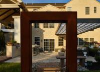 China Anti Corrosion Corten Steel Vertical Water Wall 15 Inch Rain Curtain Waterfall for sale