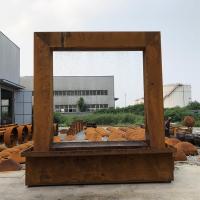 China Anti Corrosion Corten Steel Vertical Water Wall 15 Inch Rain Curtain Waterfall for sale
