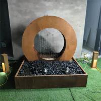 China ISO9001 Square Outdoor Water Fountain Sculpture 4.9ft With LED for sale