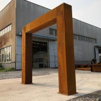 China Wide 9ft Corten Steel Water Feature 180cm Rain Curtain Fountain Outdoor for sale