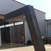 China Tall 8ft Corten Steel Rain Curtain Water Feature Garden SGS Rusty for sale