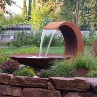 China SGS Corten Water Fountain 4ft Corten Steel Water Bowl Fountain for sale