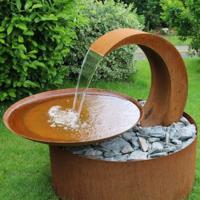 China SGS Corten Water Fountain 4ft Corten Steel Water Bowl Fountain for sale