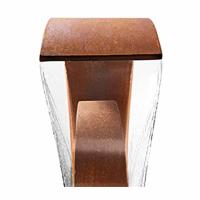 China Thick 2mm Artificial Water Fountain 20cm Water Feature Corten Steel for sale