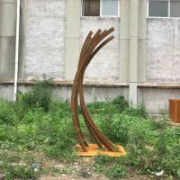 China 6.5ft Corten Steel Sculpture 2mm Outdoor Metal Sculpture For Yard for sale