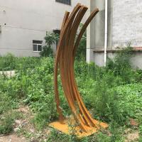 China 6.5ft Corten Steel Sculpture 2mm Outdoor Metal Sculpture For Yard for sale