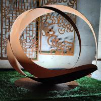 China Rustic Art Design Corten Metal H 1500mm Sculpture Yard Art for sale