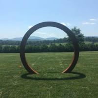 China ISO9001 Garden Moon Gate 3.9ft Corten Steel Artist Decorative for sale