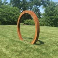 China ISO9001 Garden Moon Gate 3.9ft Corten Steel Artist Decorative for sale