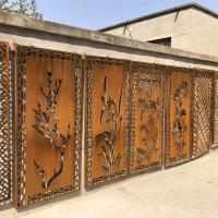 China Backyard 35 Inch Laser Cut Metal Fence Panels 0.9m Metal Art Screens for sale