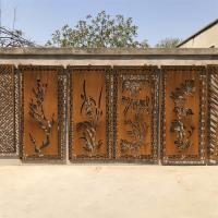China Backyard 35 Inch Laser Cut Metal Fence Panels 0.9m Metal Art Screens for sale