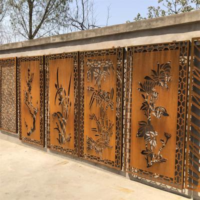 China Rustic ISO9001 Metal Decorative Panels 2.9ft Laser Cut Corten Steel for sale