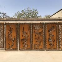 China 900mm Corten Decorative Metal Fence Panels 3mm Laser Cut Metal Screens for sale