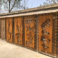 China 900mm Corten Decorative Metal Fence Panels 3mm Laser Cut Metal Screens for sale