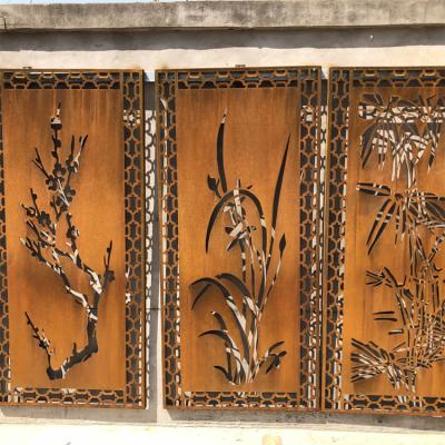 China Rustic 0.2cm Metal Decorative Panels ISO9001 Corten Steel Panels for sale