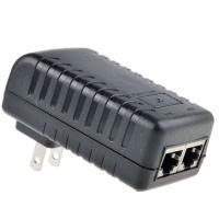China Black 24V 1A Wall Plug POE Injector Ethernet Adapter IP Phone Camera Power Supply 24 V for sale