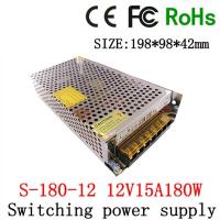 China Single Output 12V 15A 180W DC Power Supply for Switching Power Supplies at 50/60Hz for sale