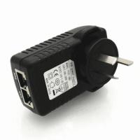 China POE Injector Ethernet Adapter 48V 500mA Wall Plug for Power Supply of IP Phone/Camera for sale