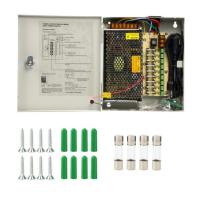 China Compact 12v 10a 9 Channels Power Supply Box for CCTV Camera Output Frequency 50/60Hz for sale