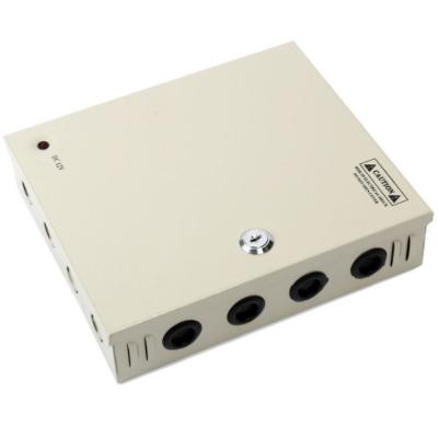 China Output Current 10A CCTV Security Camera Power Supply Box Distribution 12V 9CH 18CH Ports for sale