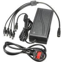 China Desktop Connection 12V 5A Multiple Output Power Adapter with 4 Port Pigtail CE Certified for sale
